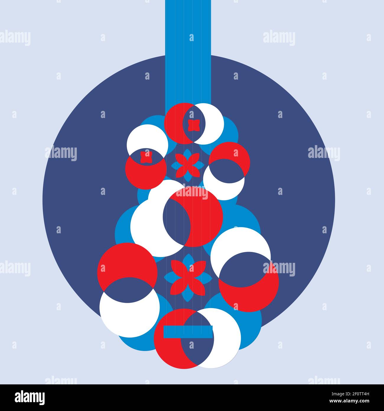 Geometric symmetrical illustration inside a circle Stock Photo - Alamy