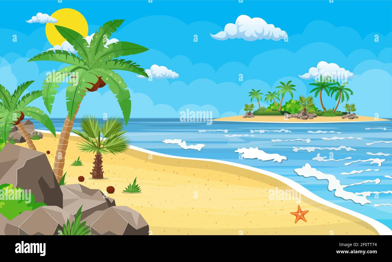 Branches coconut palm tree Stock Vector Images - Alamy