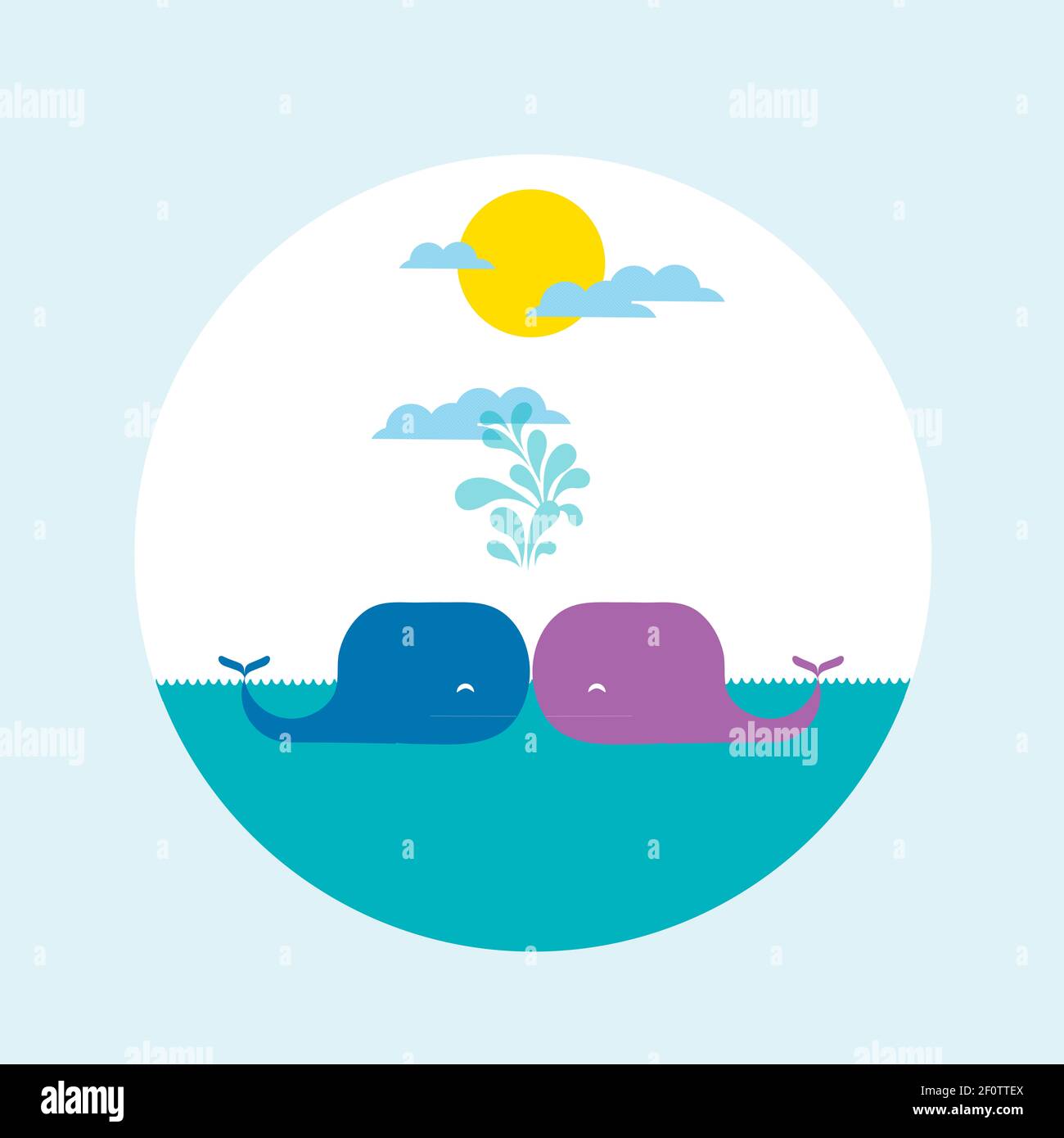 Geometric symmetrical illustration inside a circle Stock Photo - Alamy