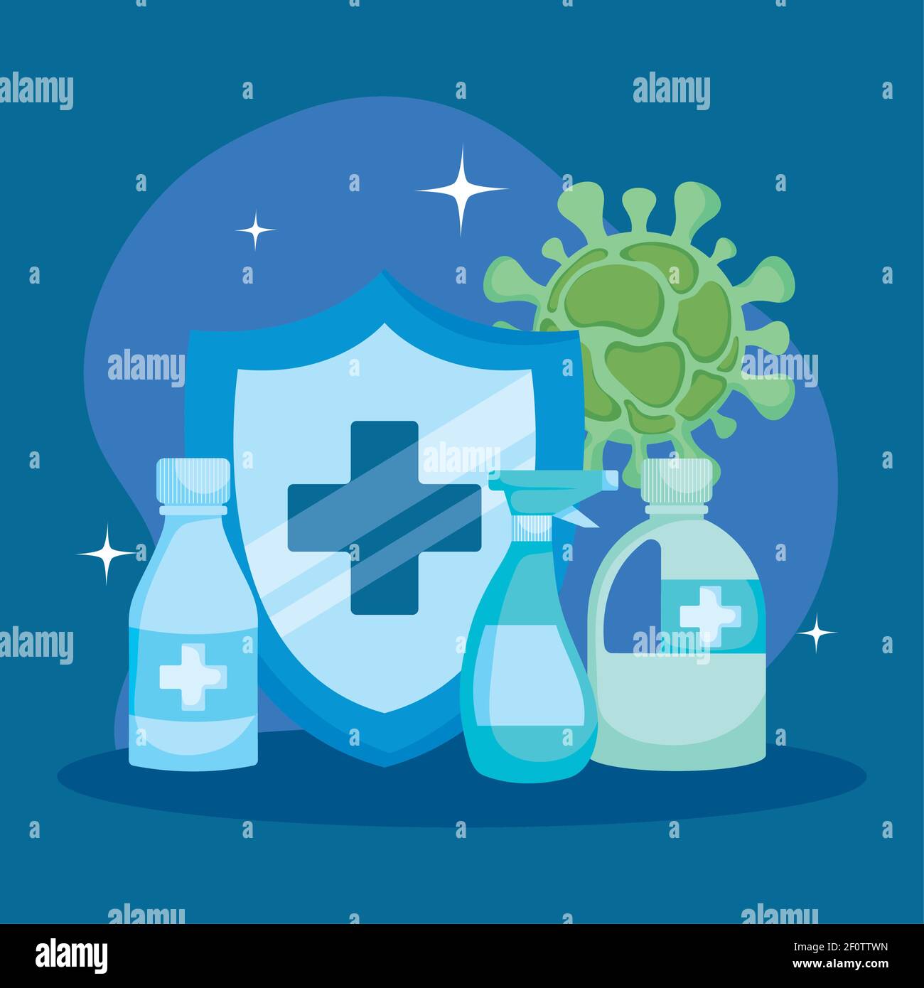 alcohol bottles and medical shield Stock Vector Image & Art - Alamy