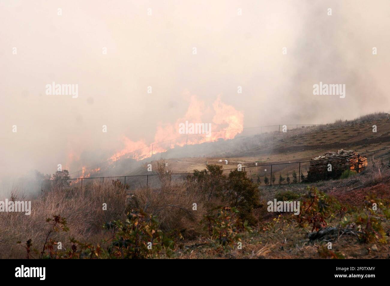 24 November 2007 - Malibu, CA - The Corral Canyon fire. The Corral ...