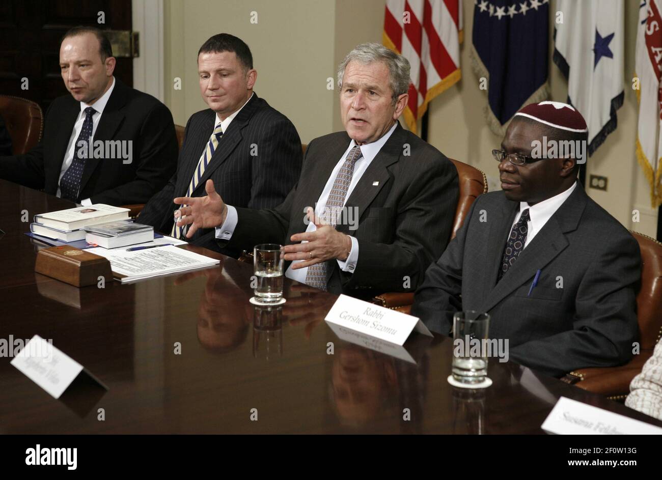 10 December 2007 - Washington, DC - U.S. President George W. Bush (2R ...