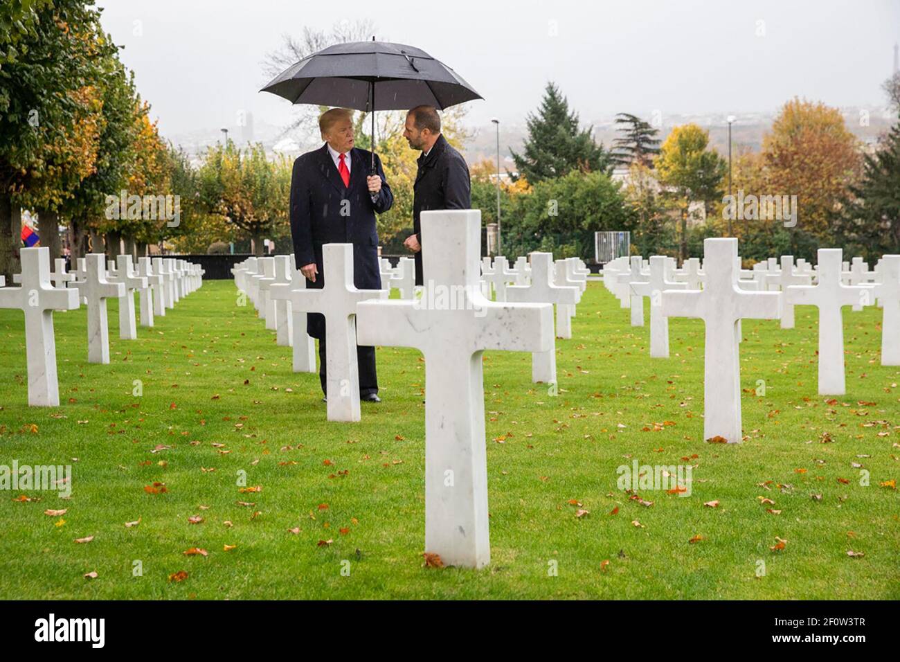 President Donald Trump at the American Commemoration Ceremony at ...