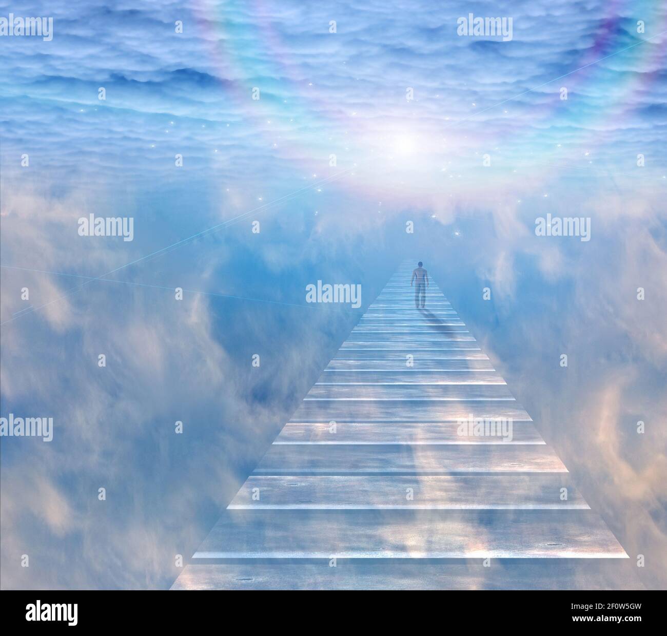 Way to Eternity. 3D rendering Stock Photo - Alamy