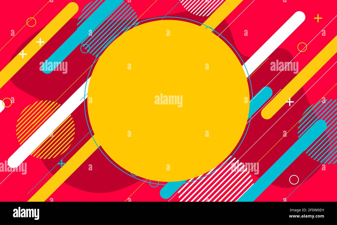 Colorful banner background with abstract memphis shape Stock Vector ...