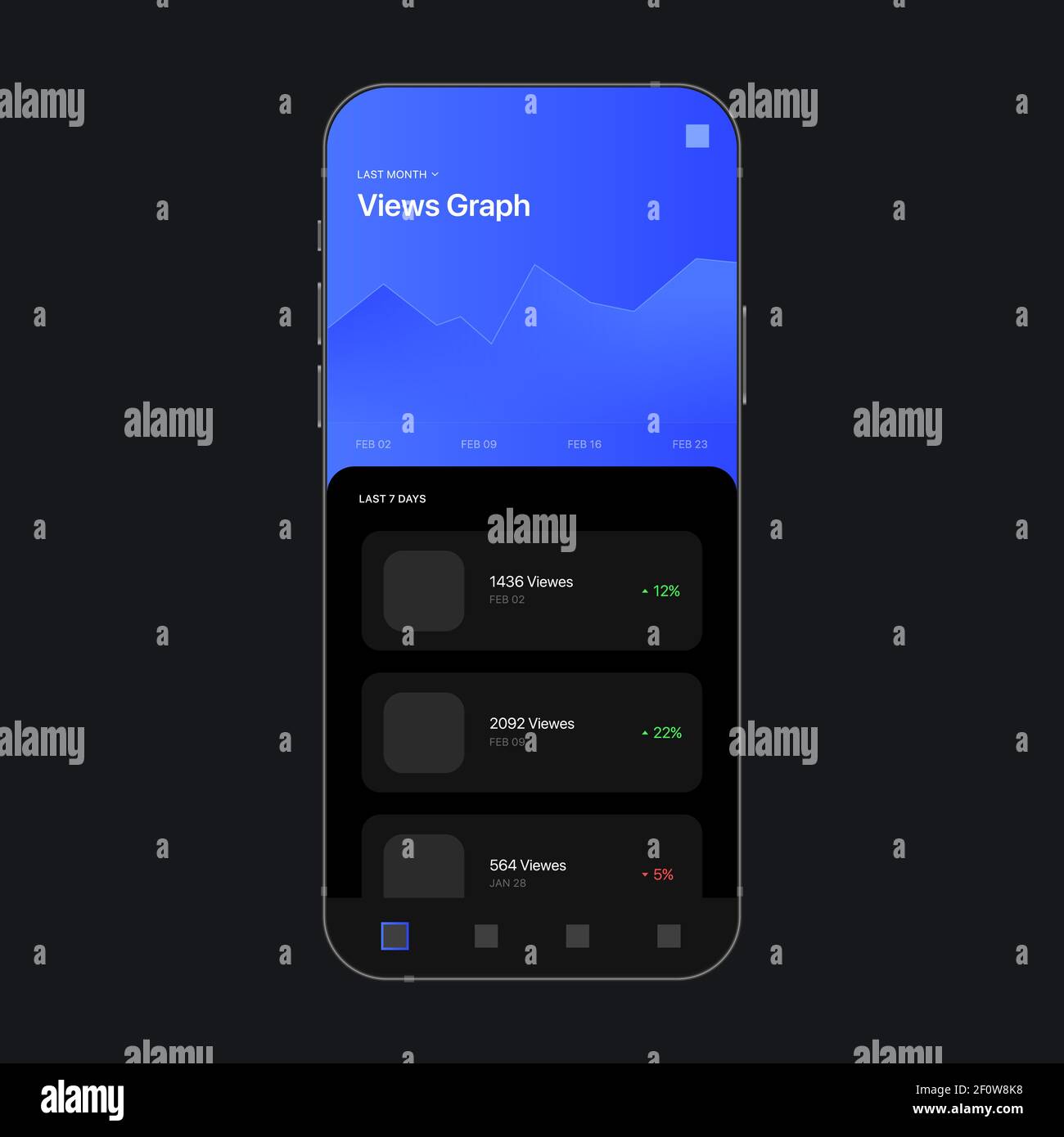 Analytics App Statistic Graph Ui Screen Concept Vector Illustration Stock Vector Image And Art