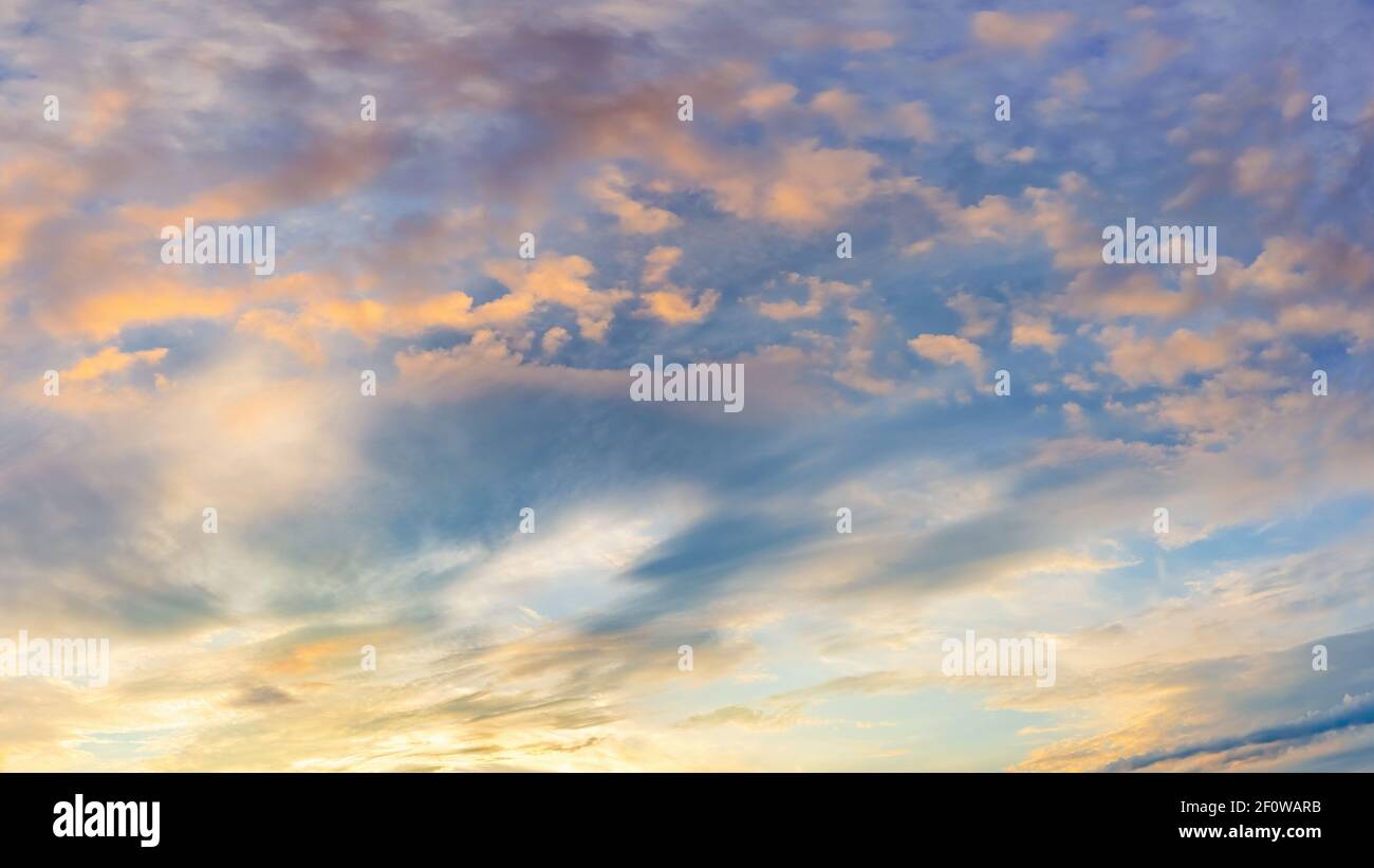 Natural background: dramatic sky at sunset Stock Photo - Alamy