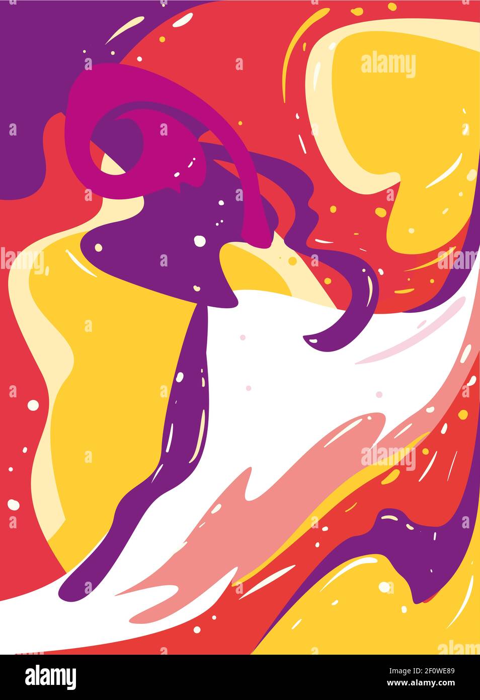 red yellow purple splash painting Stock Vector Image & Art - Alamy