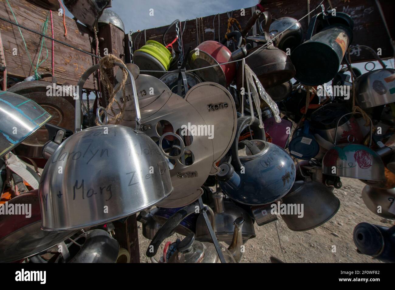 Teakettle Junction is a famous landmark in Death Valley National Park ...