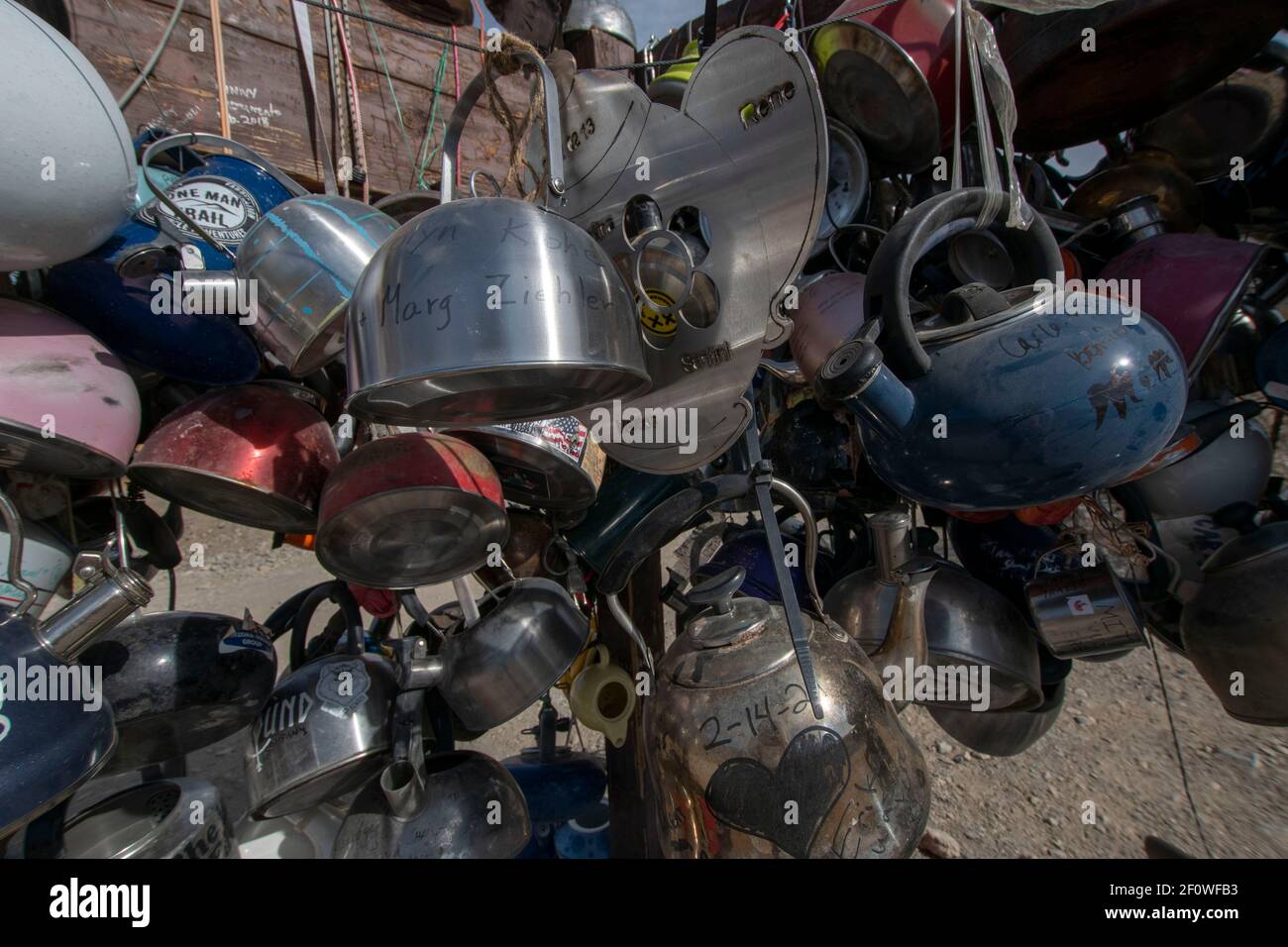 Teakettle Junction is a famous landmark in Death Valley National Park ...
