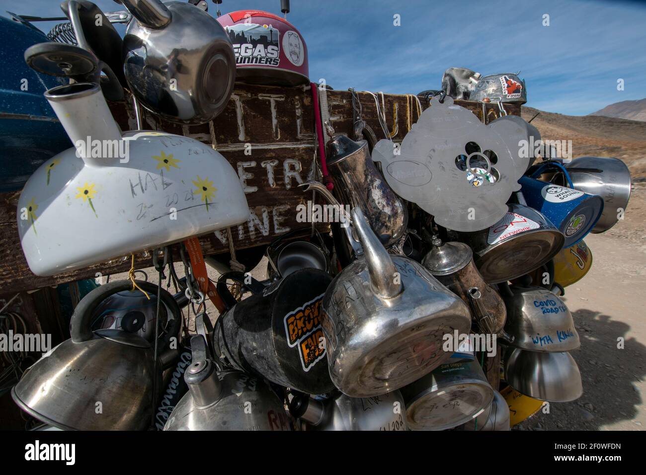 Teakettle Junction is a famous landmark in Death Valley National Park ...