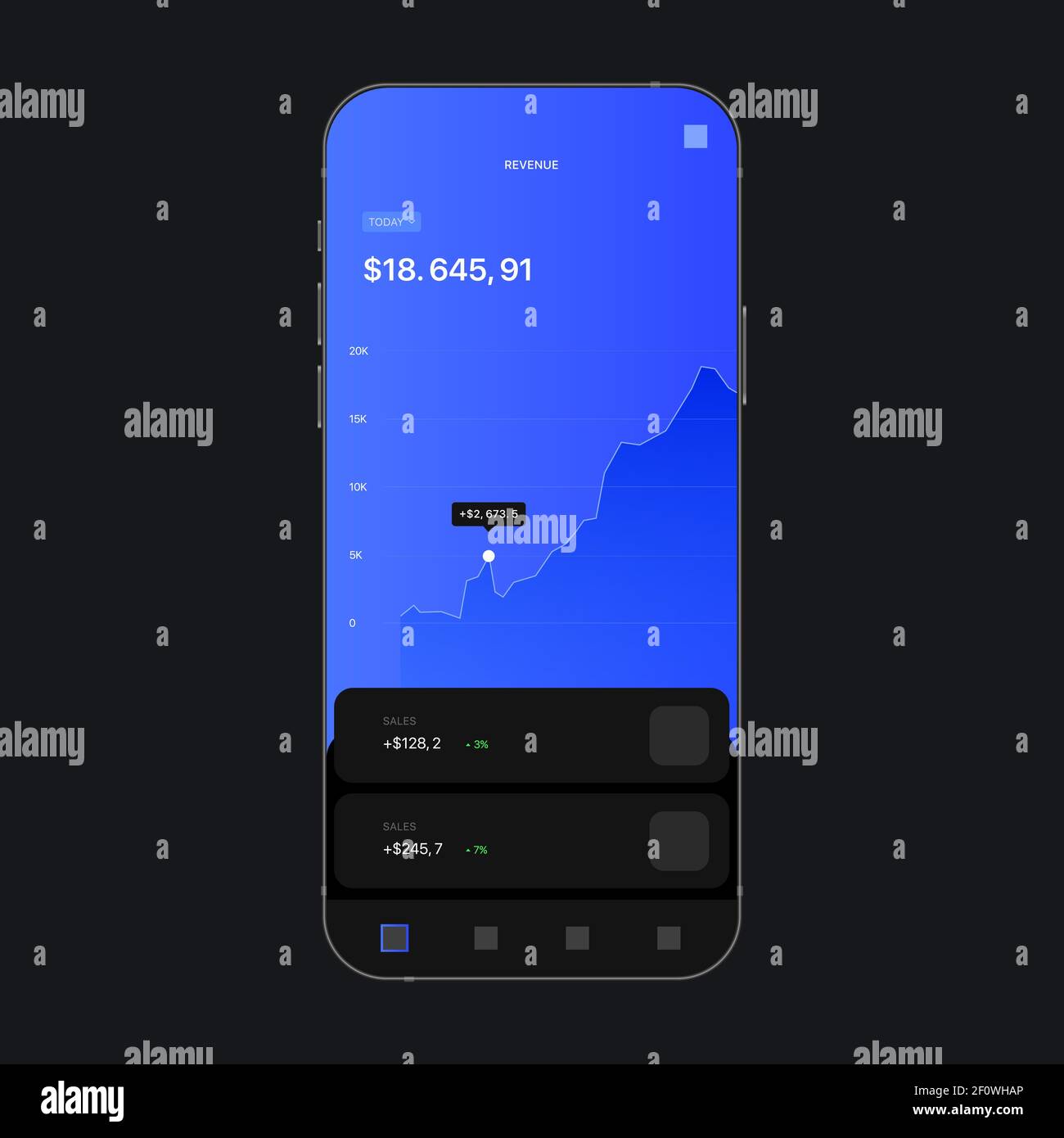 Money Statistic Graph UI Screen Concept. Analytics App. Vector ...