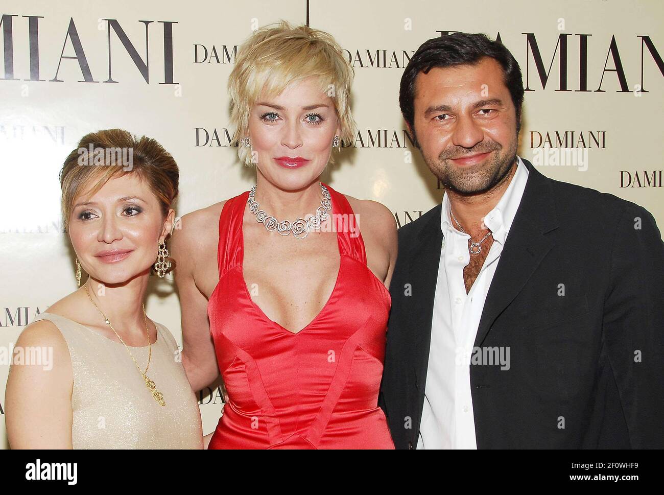 Silvia Damiani, Giorgio Damiani and Sharon Stone. 21 February 2008 ...