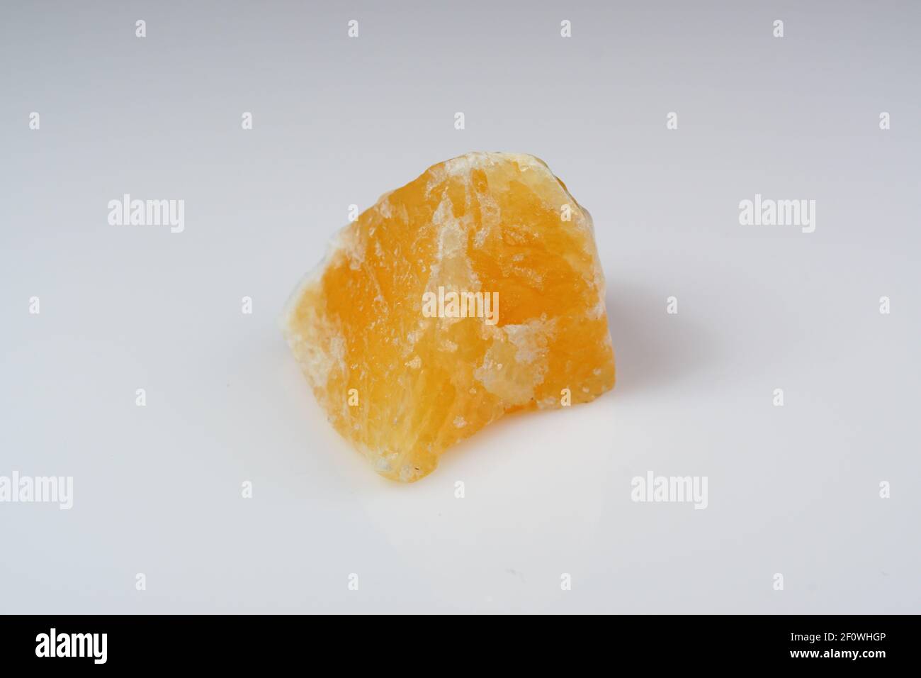 Natural mineral calcite on a white background Stock Photo - Alamy