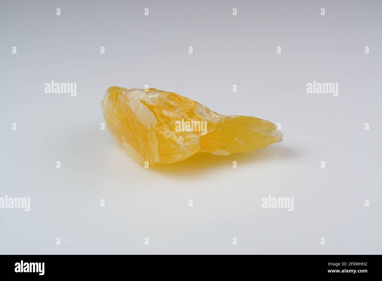 Natural mineral calcite on a white background Stock Photo - Alamy