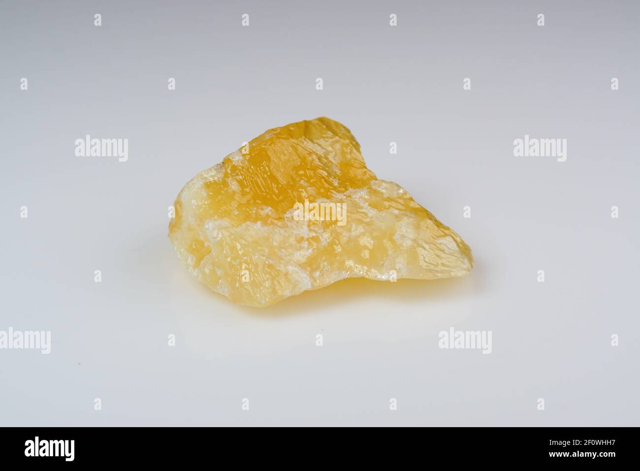 Natural mineral calcite on a white background Stock Photo - Alamy
