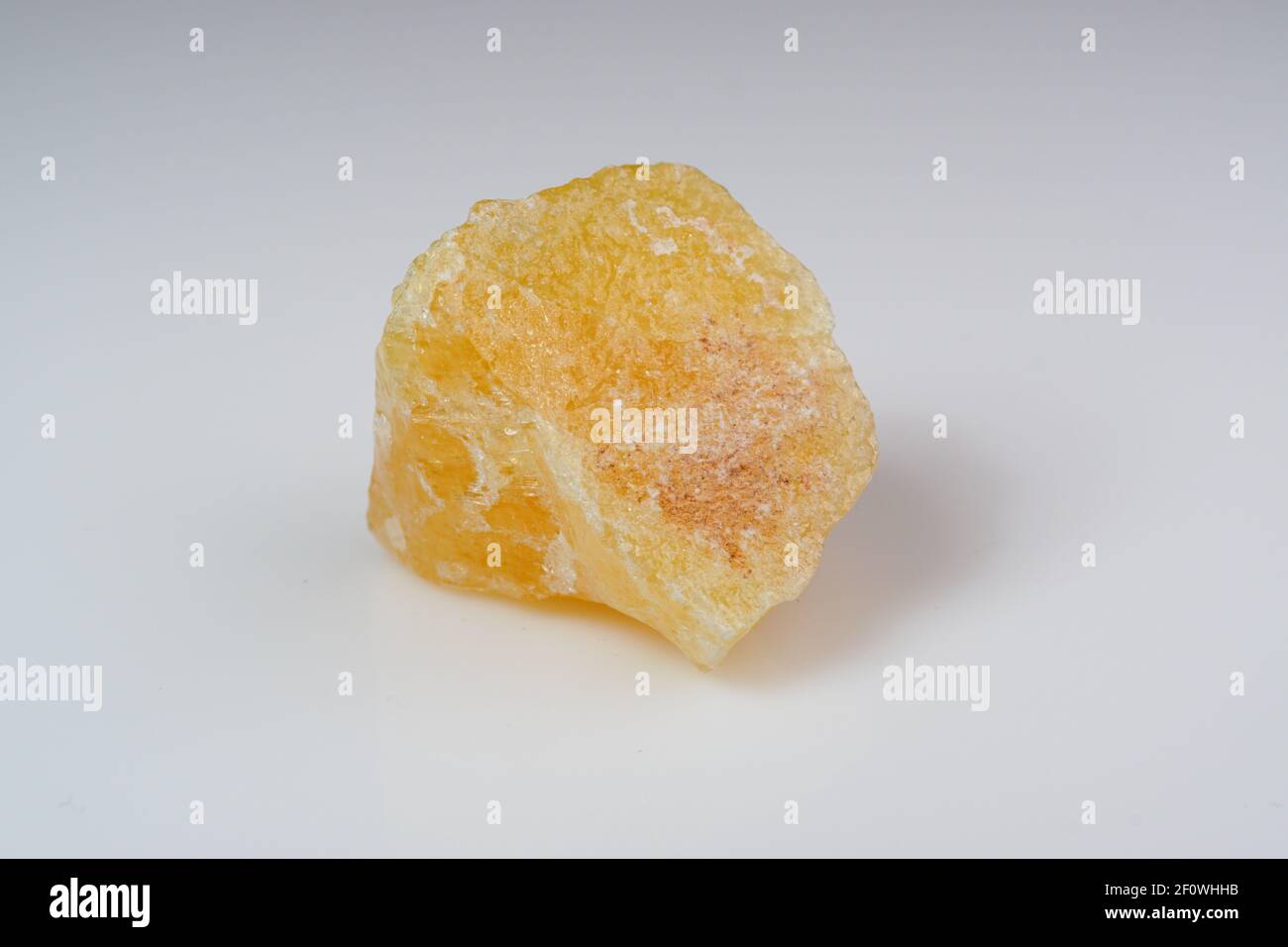 Natural mineral calcite on a white background Stock Photo - Alamy