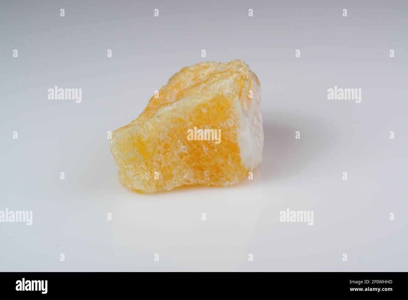 Natural mineral calcite on a white background Stock Photo - Alamy