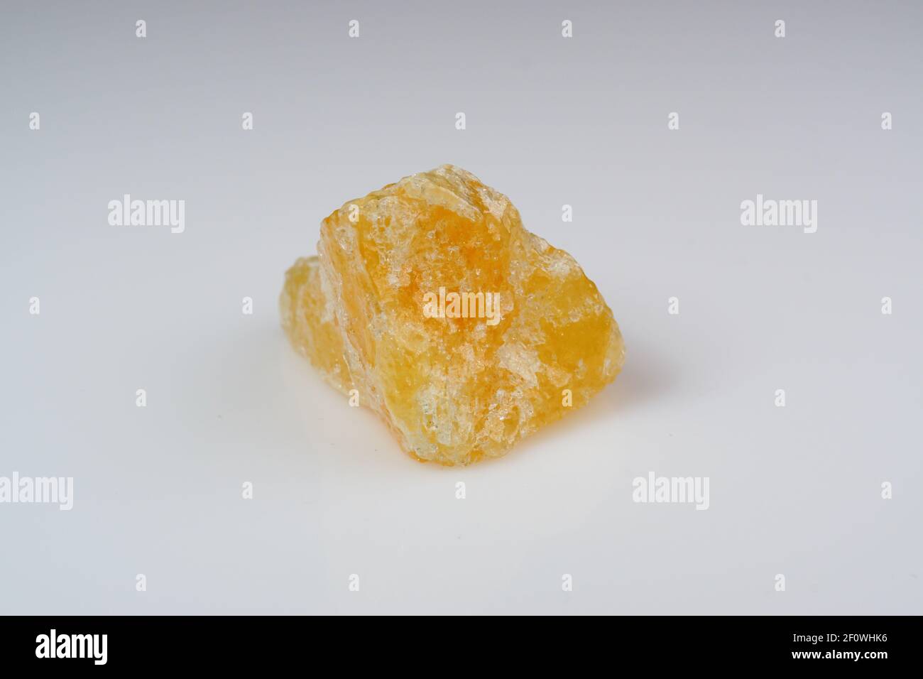 Natural mineral calcite on a white background Stock Photo - Alamy