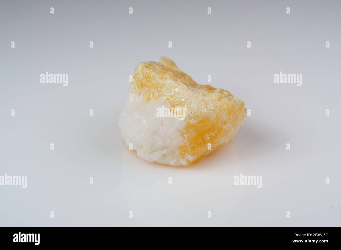 Natural mineral calcite on a white background Stock Photo - Alamy