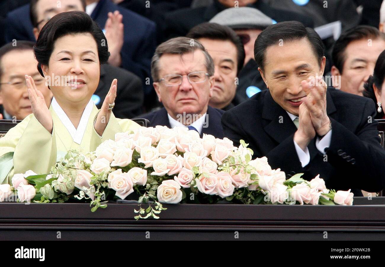 25 February 2008 - Seoul, South Korea - South Korea's new President Lee ...