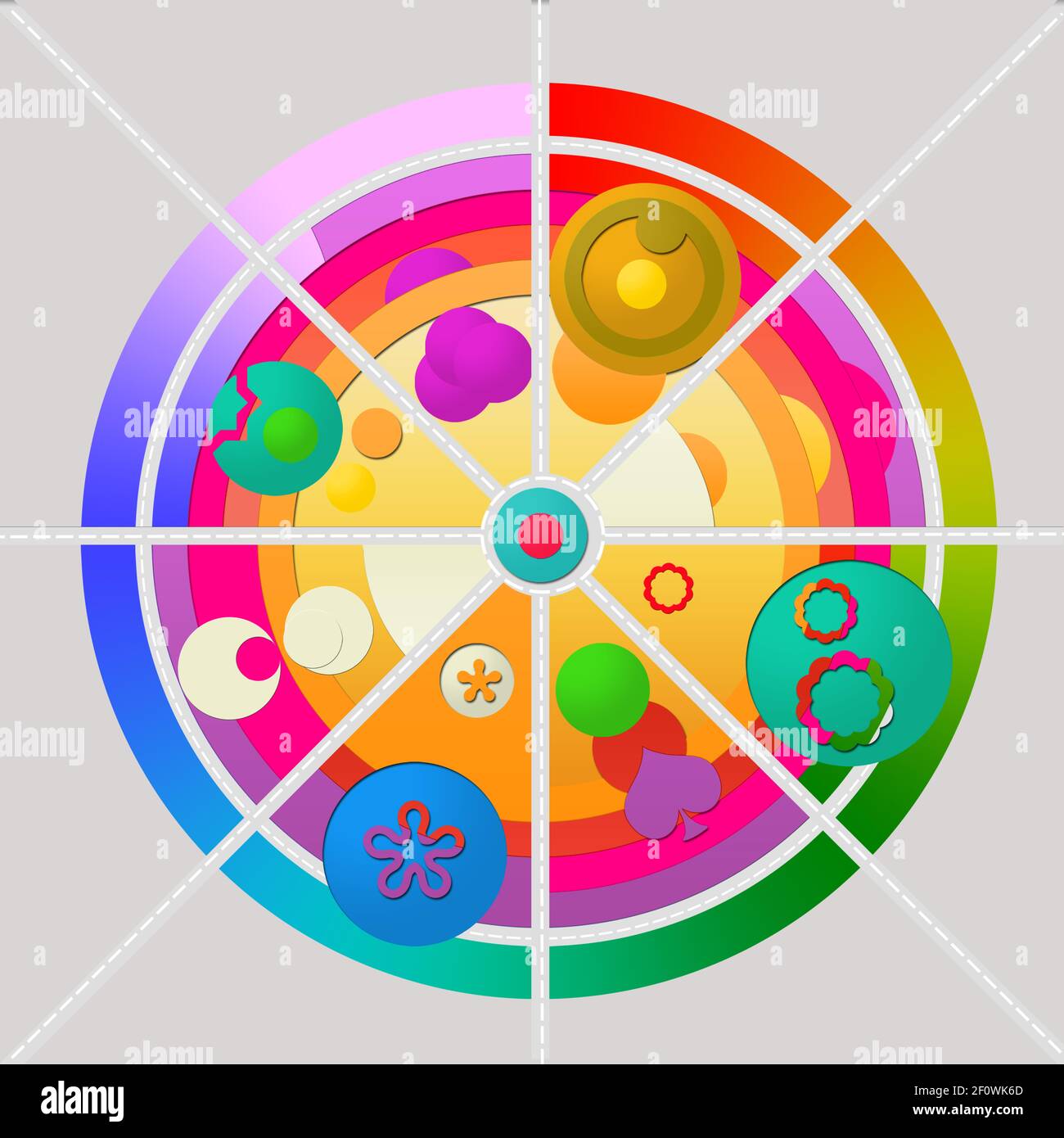 Vector colorful digital illustration showing shapes and colors Stock ...