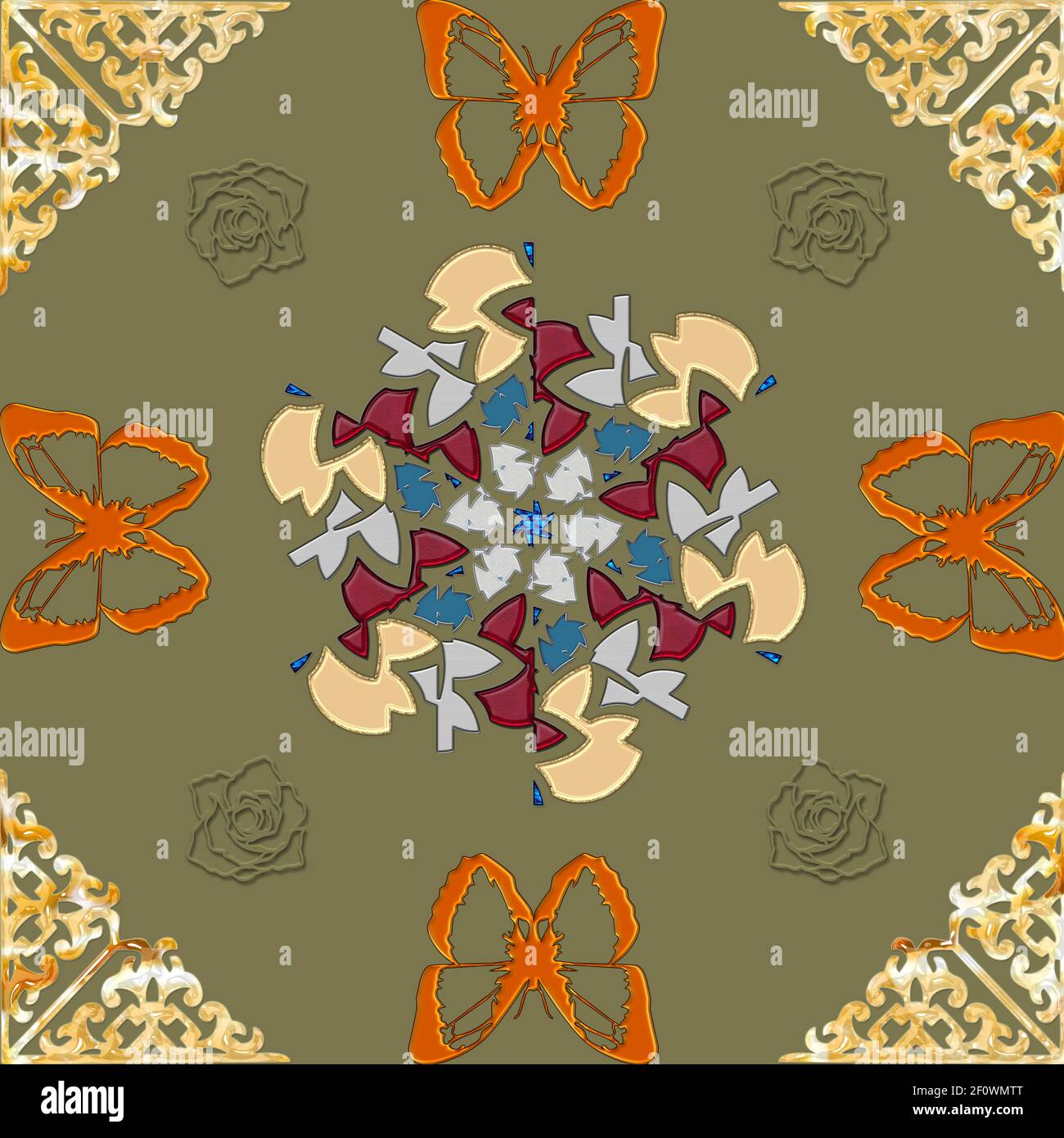 Vector colorful digital illustration showing shapes and colors Stock ...