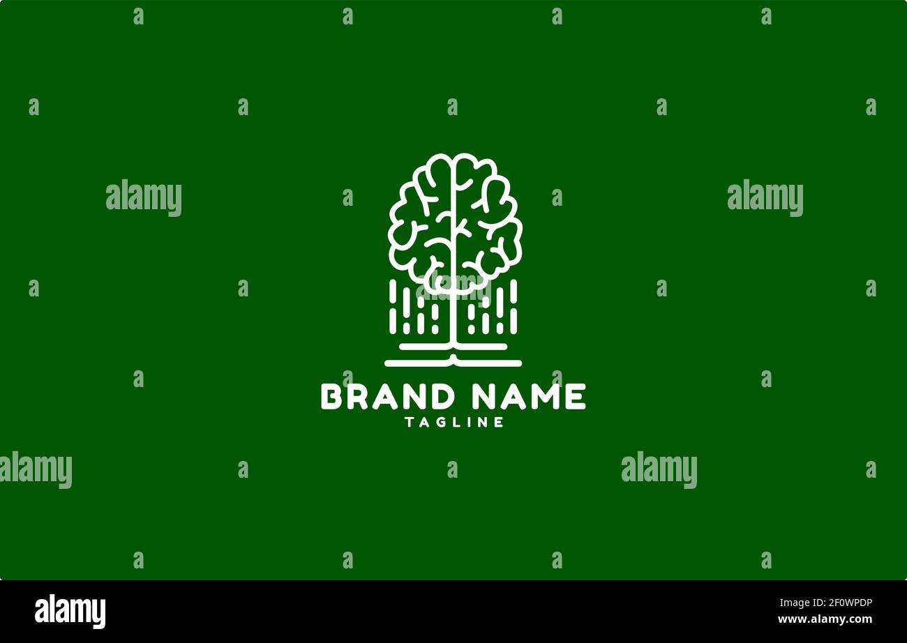 Brain Tree Logo Design Vector Template suitable for science or ...