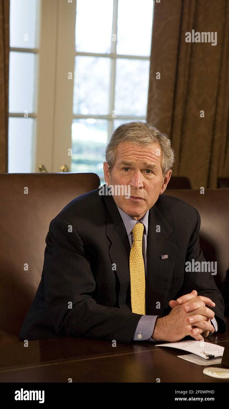 20 March 2008 - Washington, DC - President Bush makes a statement after ...