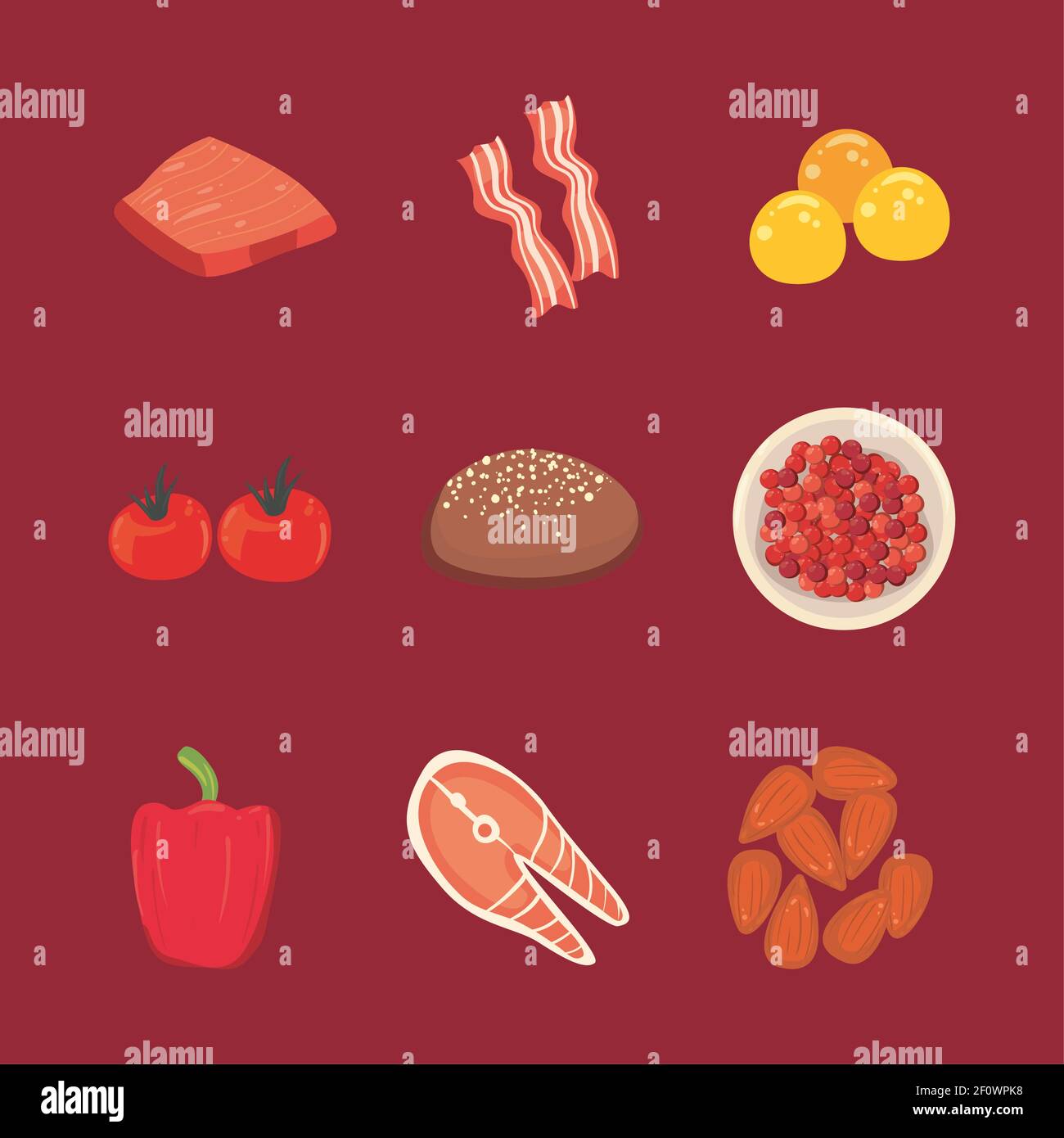 Healthy and organic food icons Stock Vector Image & Art - Alamy