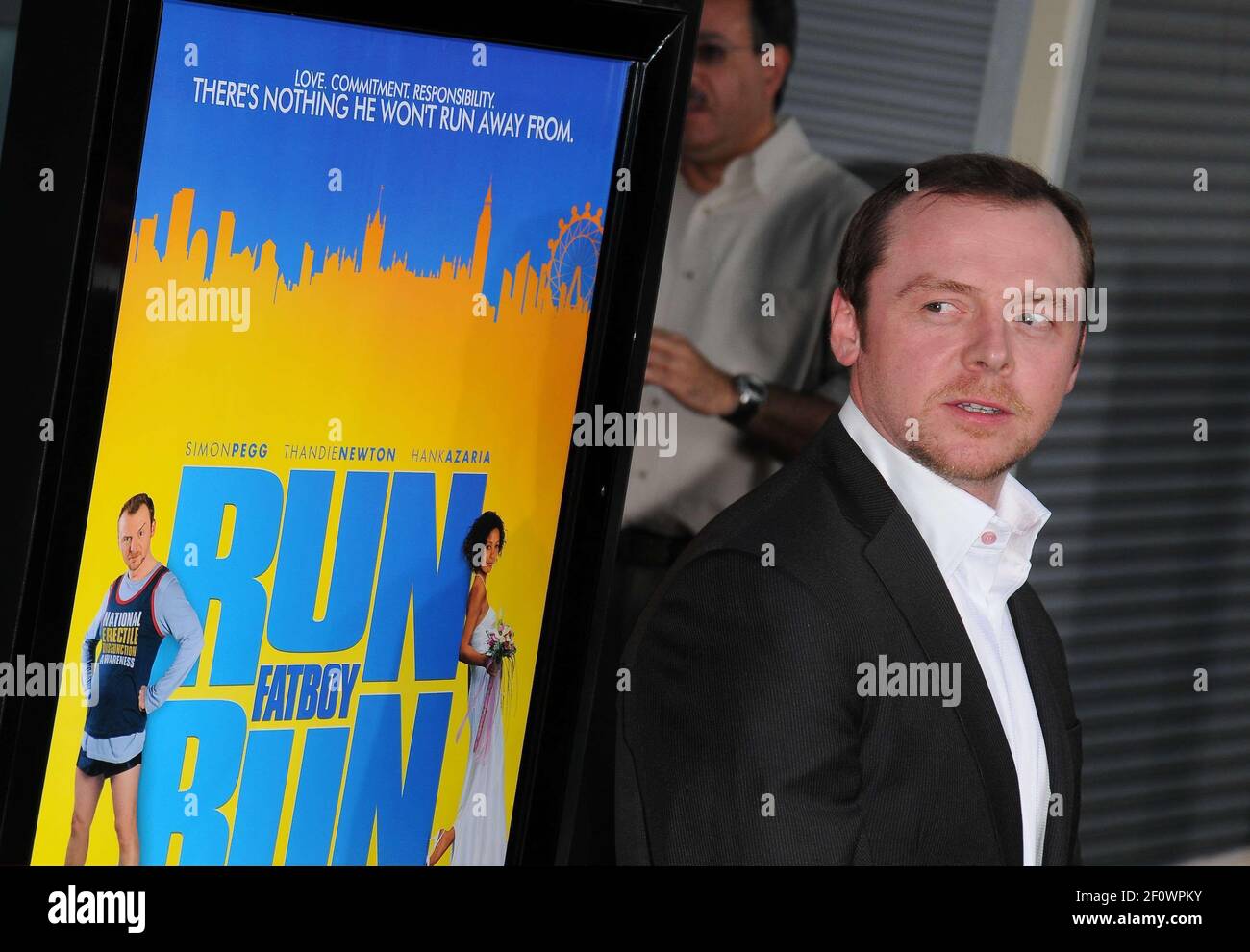 Simon Pegg. 24 March 2008 - Hollywood, California. "Run Fat Boy Run ...