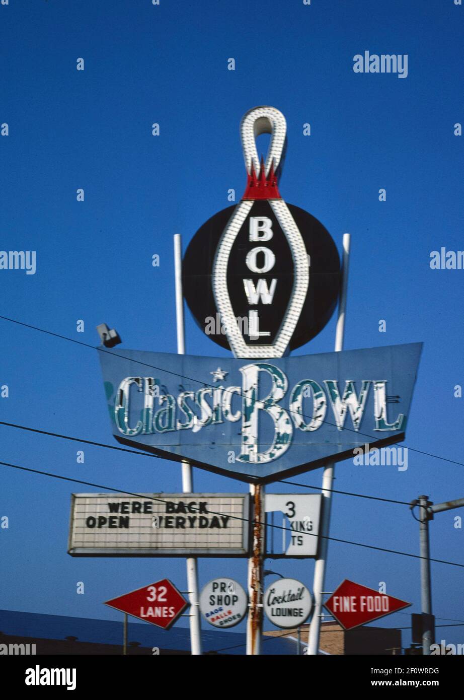 1980s United States - Classic Bowl sign Canton Ohio ca. 1988 Stock ...