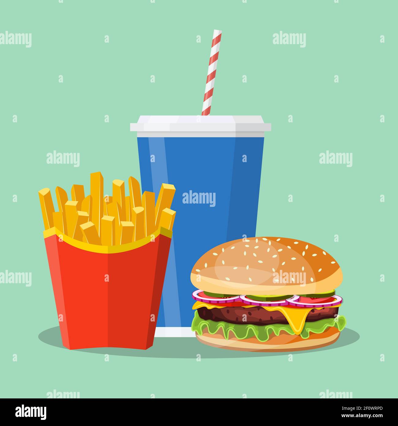 Hamburger cheeseburger meal fastfood Stock Vector Images - Alamy