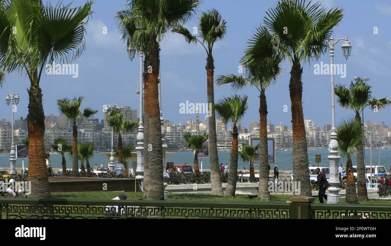 April 2008- Alexandria, Egypt- View of the skyline of Alexandria and ...