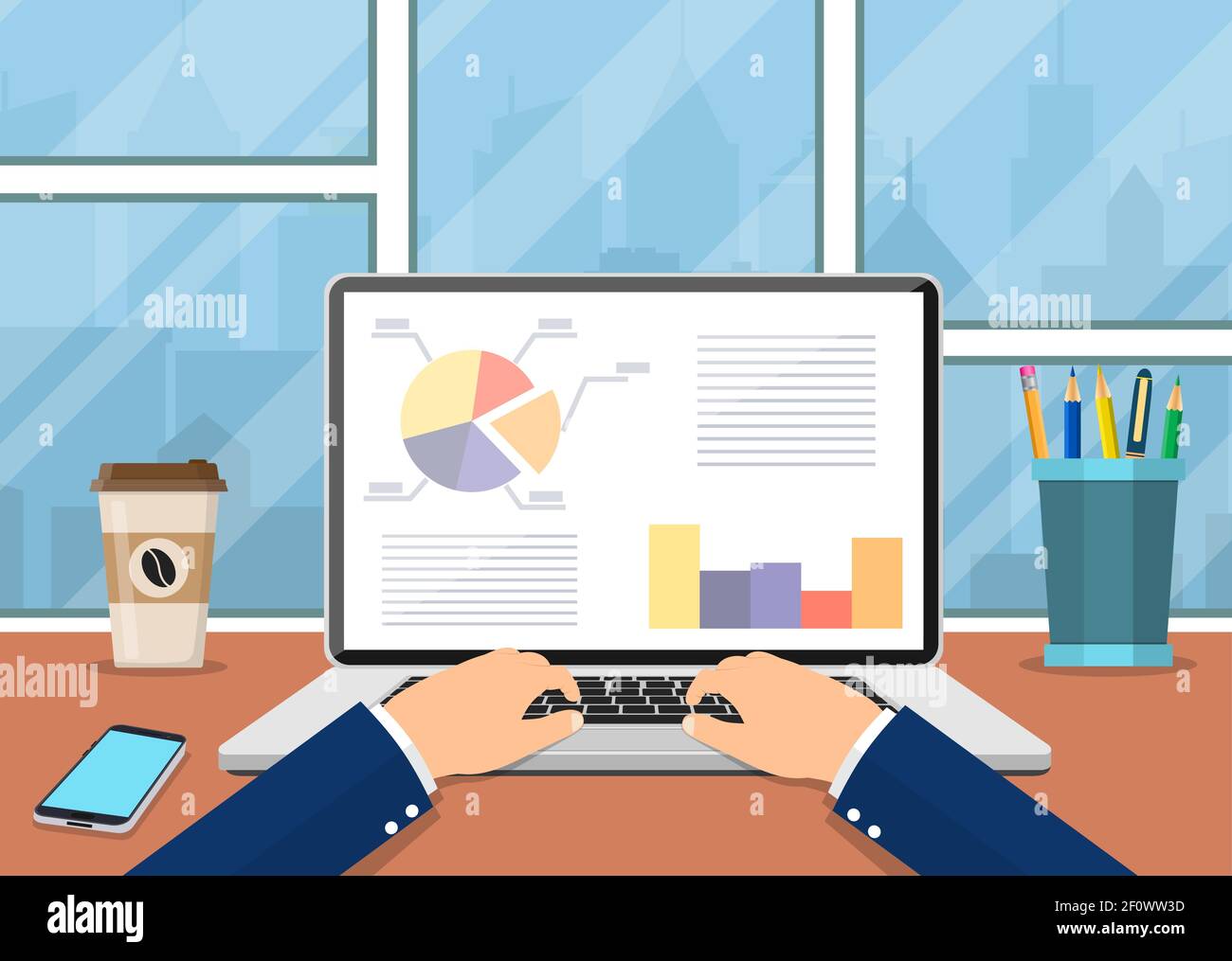Man typing cartoon hi-res stock photography and images - Alamy