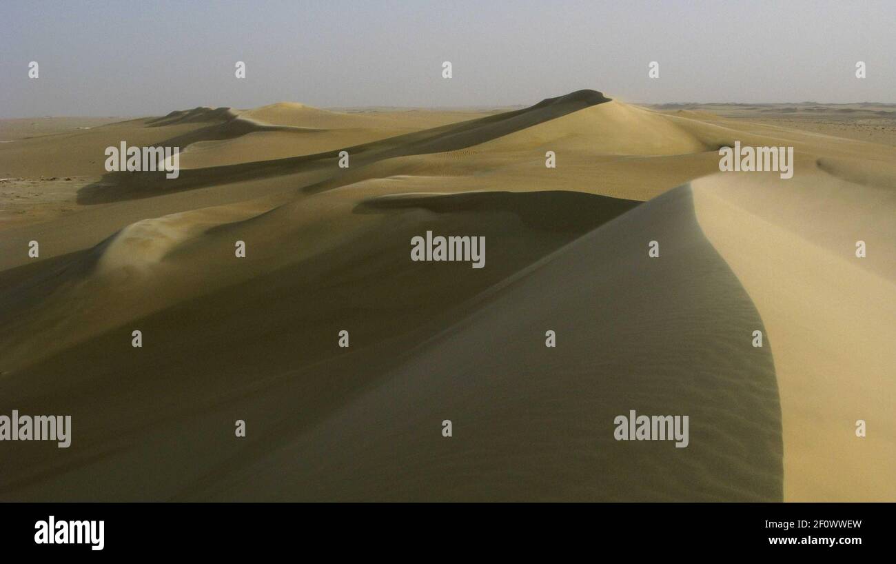 April 2008 - Siwa, Egypt - View of the sand dunes in the Great Sand Sea ...