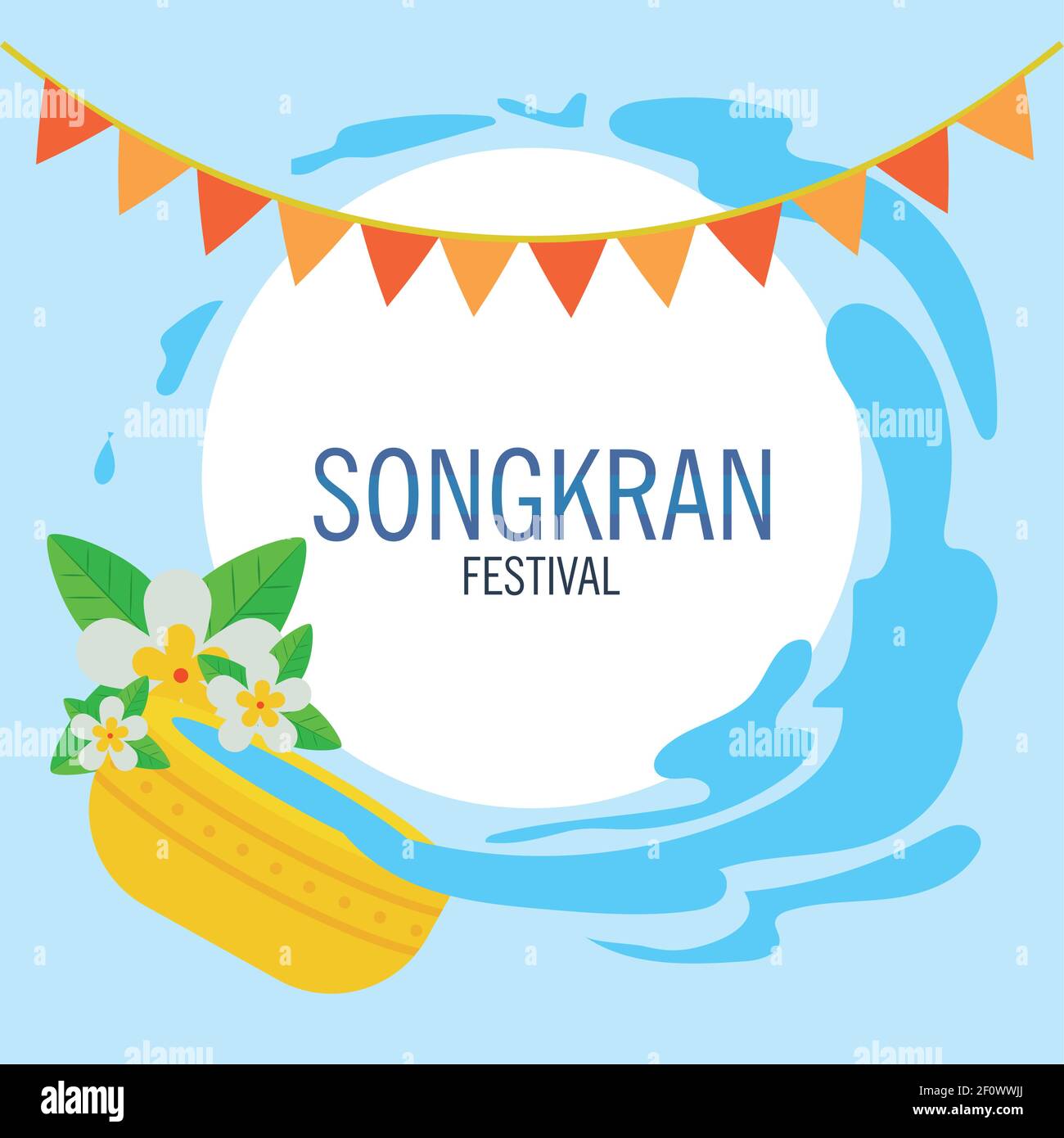 Songkran thailand water festival Stock Vector Images - Alamy
