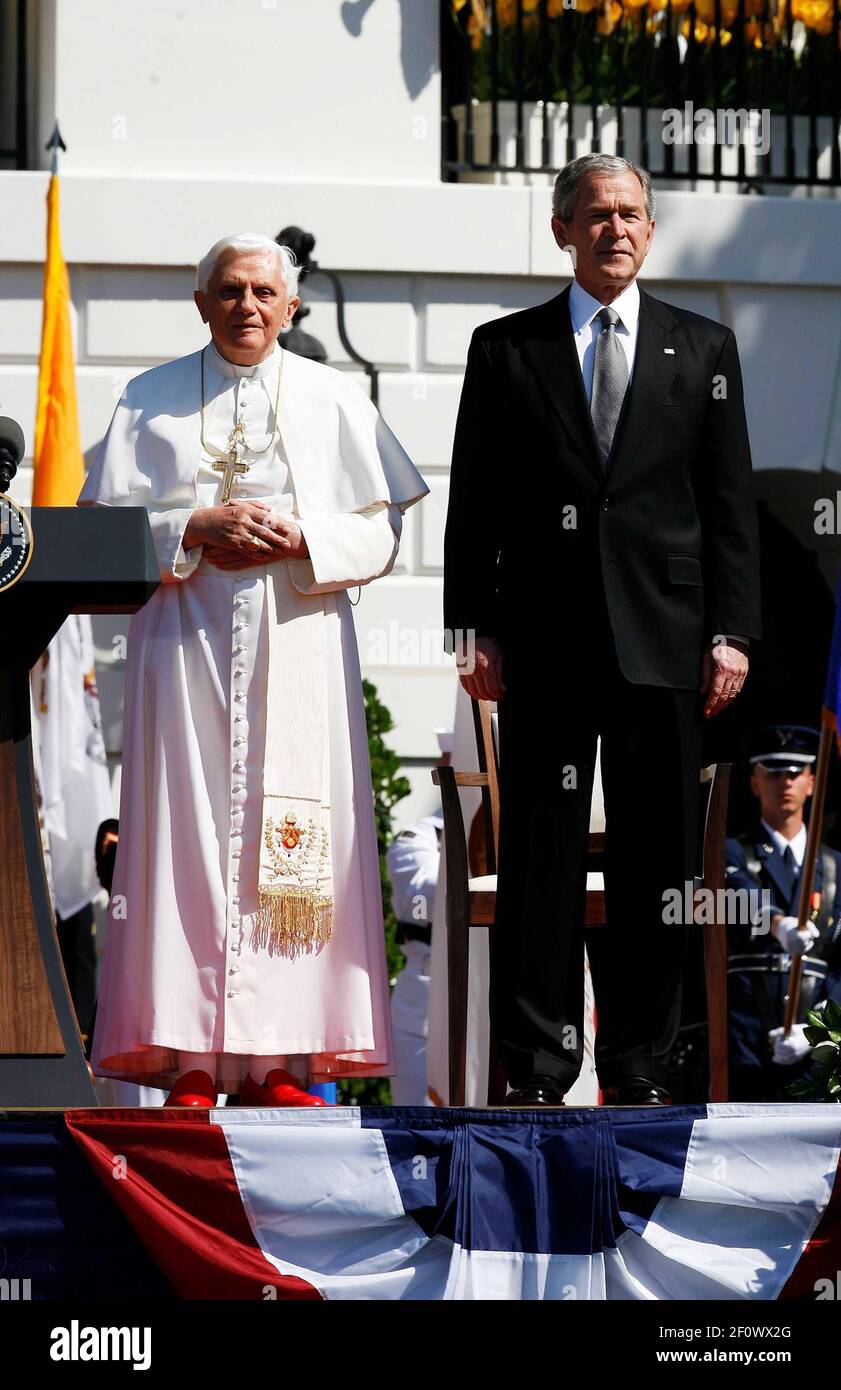 16 April 2008 - Washington, DC - Pope Benedict XVI and the President ...