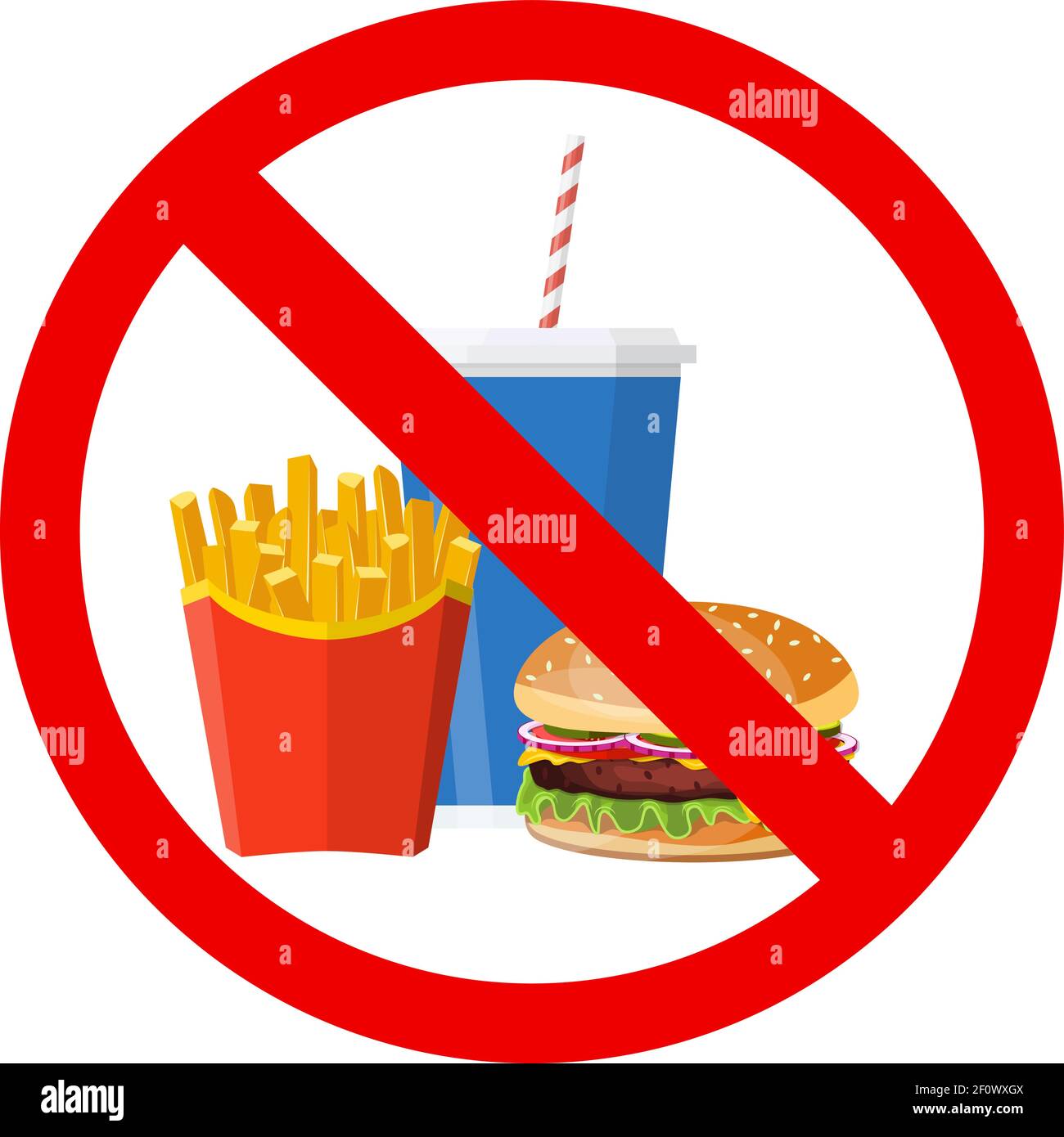 No hamburger, french fries Stock Vector Image & Art - Alamy