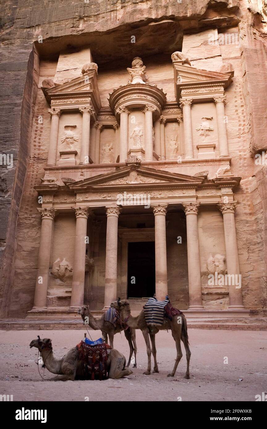 April 2008- Petra, Jordan- View of Al-Khazneh, The Treasury, which is ...