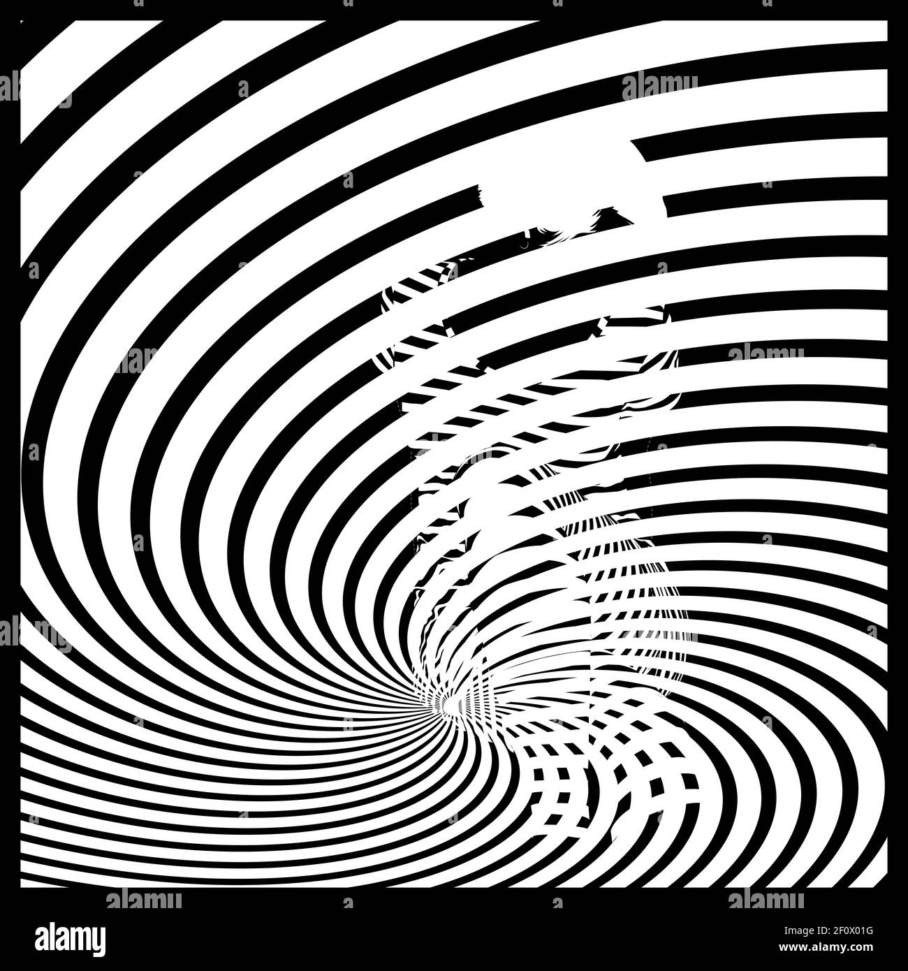 Vector and geometric digital illustration featuring a person, an animal ...