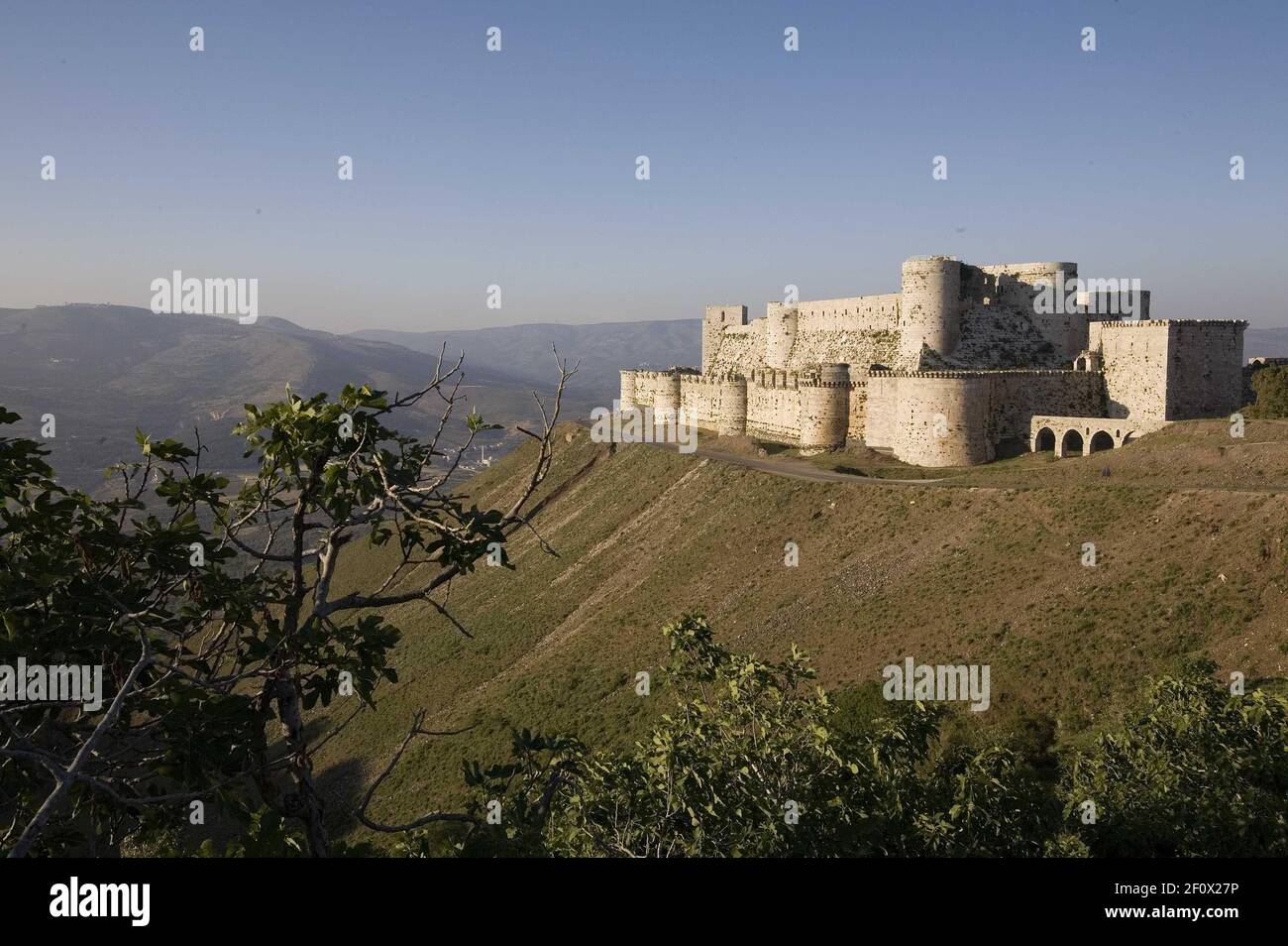May 2008- Hosn, Syria- The historic Crac de Chevaliers, a crusader ...