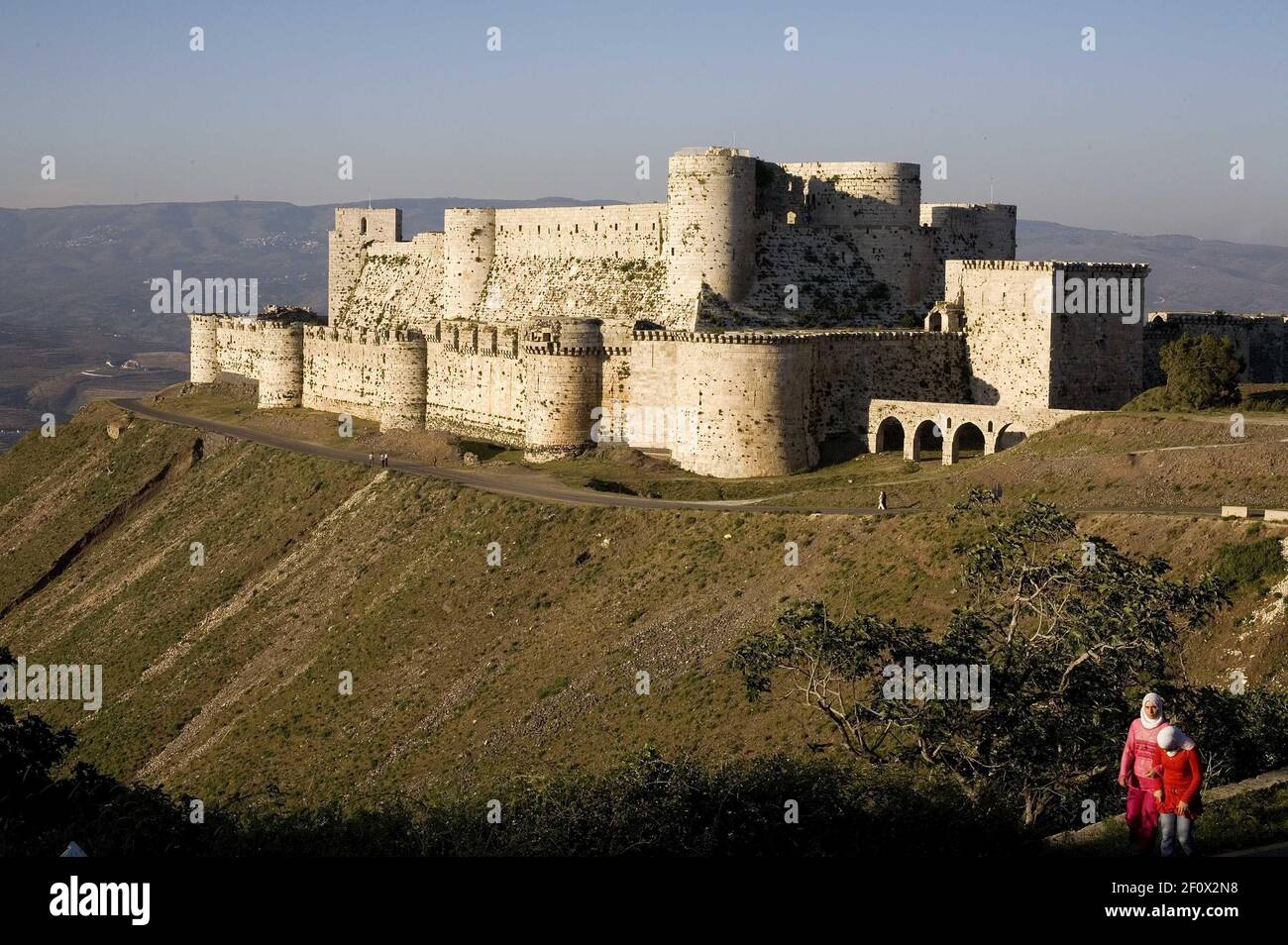May 2008- Hosn, Syria- The historic Crac de Chevaliers, a crusader ...