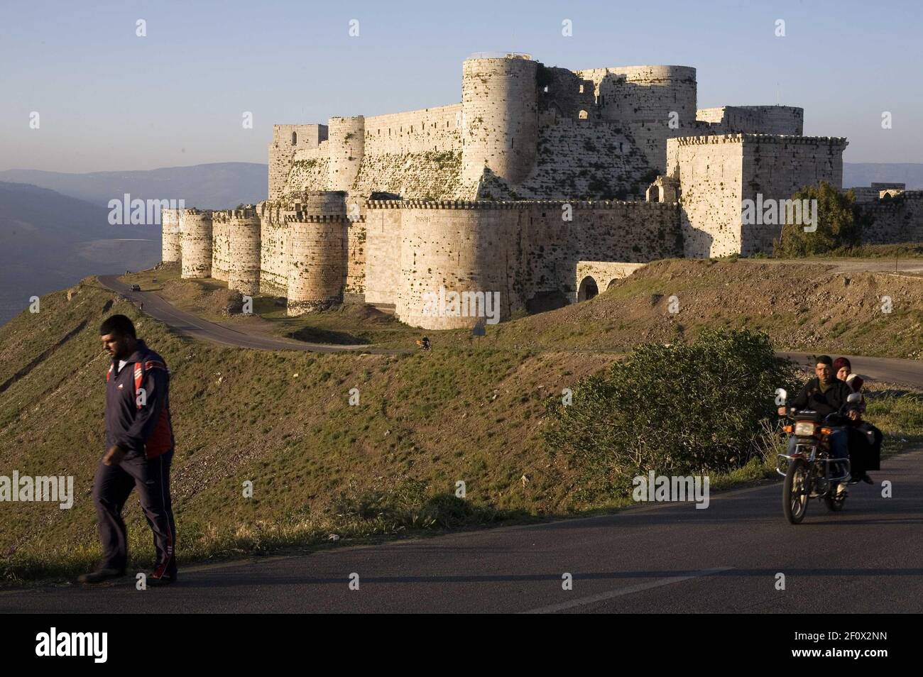 May 2008- Hosn, Syria- The historic Crac de Chevaliers, a crusader ...