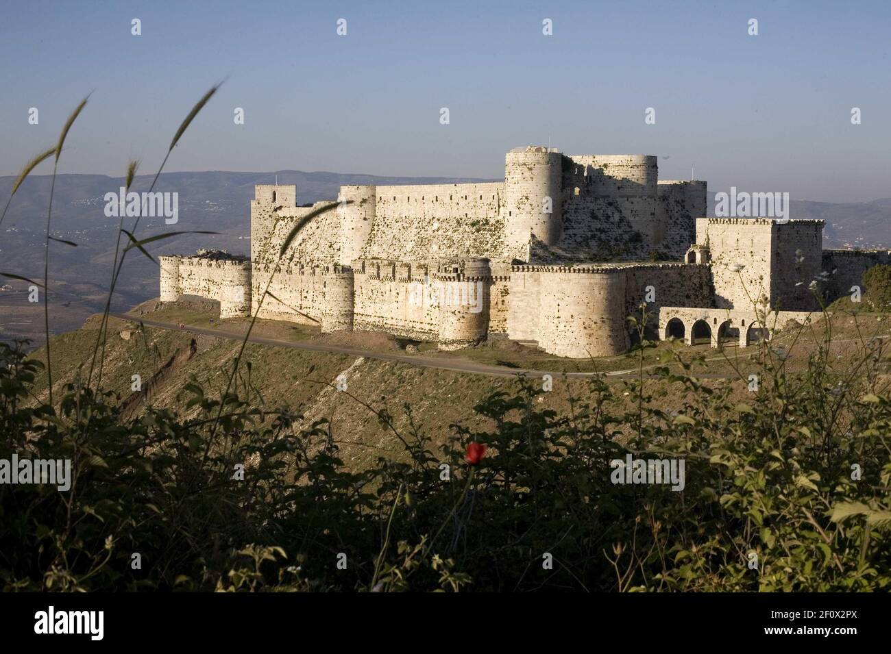 May 2008- Hosn, Syria- The historic Crac de Chevaliers, a crusader ...