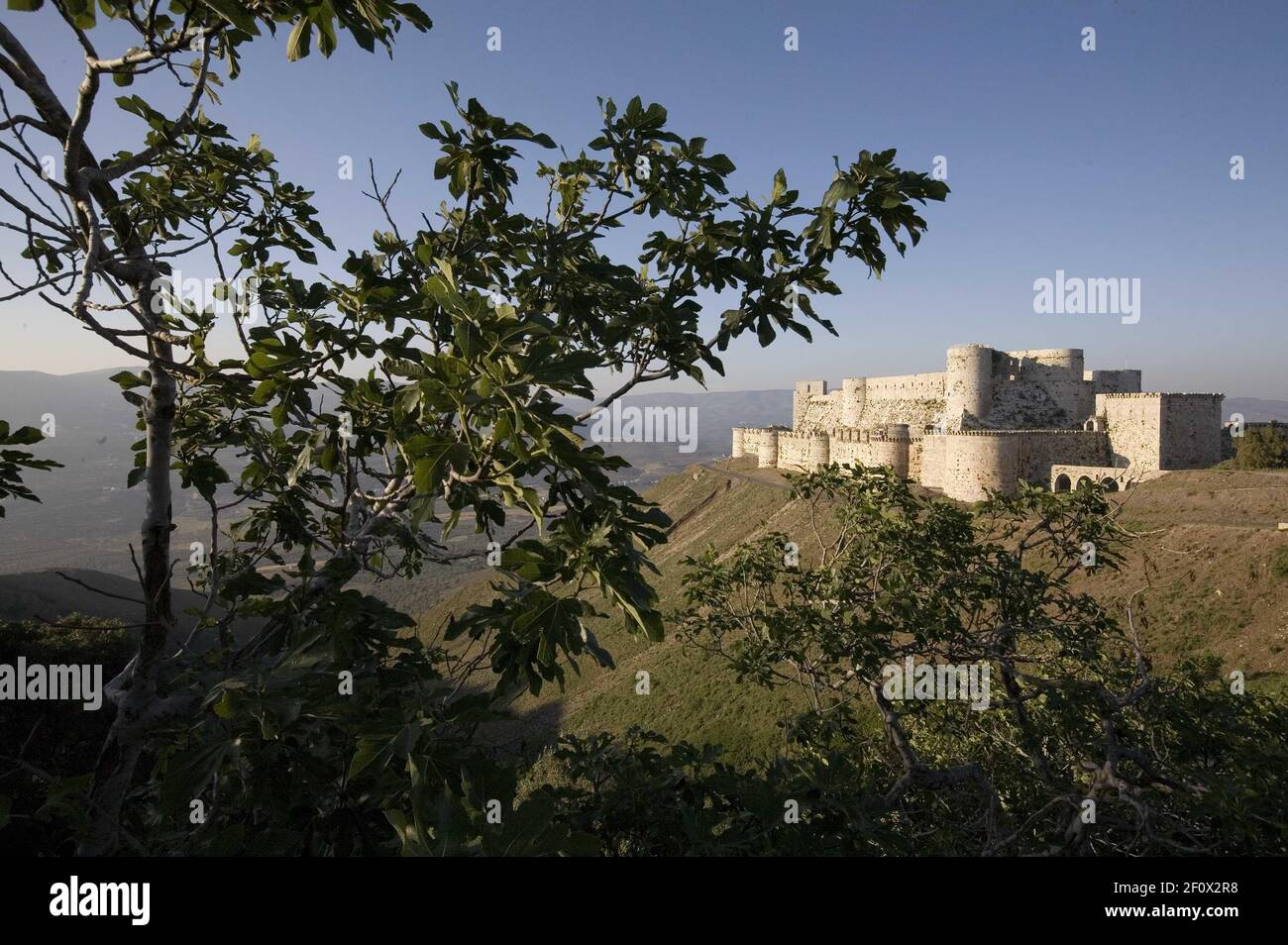 May 2008- Hosn, Syria- The historic Crac de Chevaliers, a crusader ...