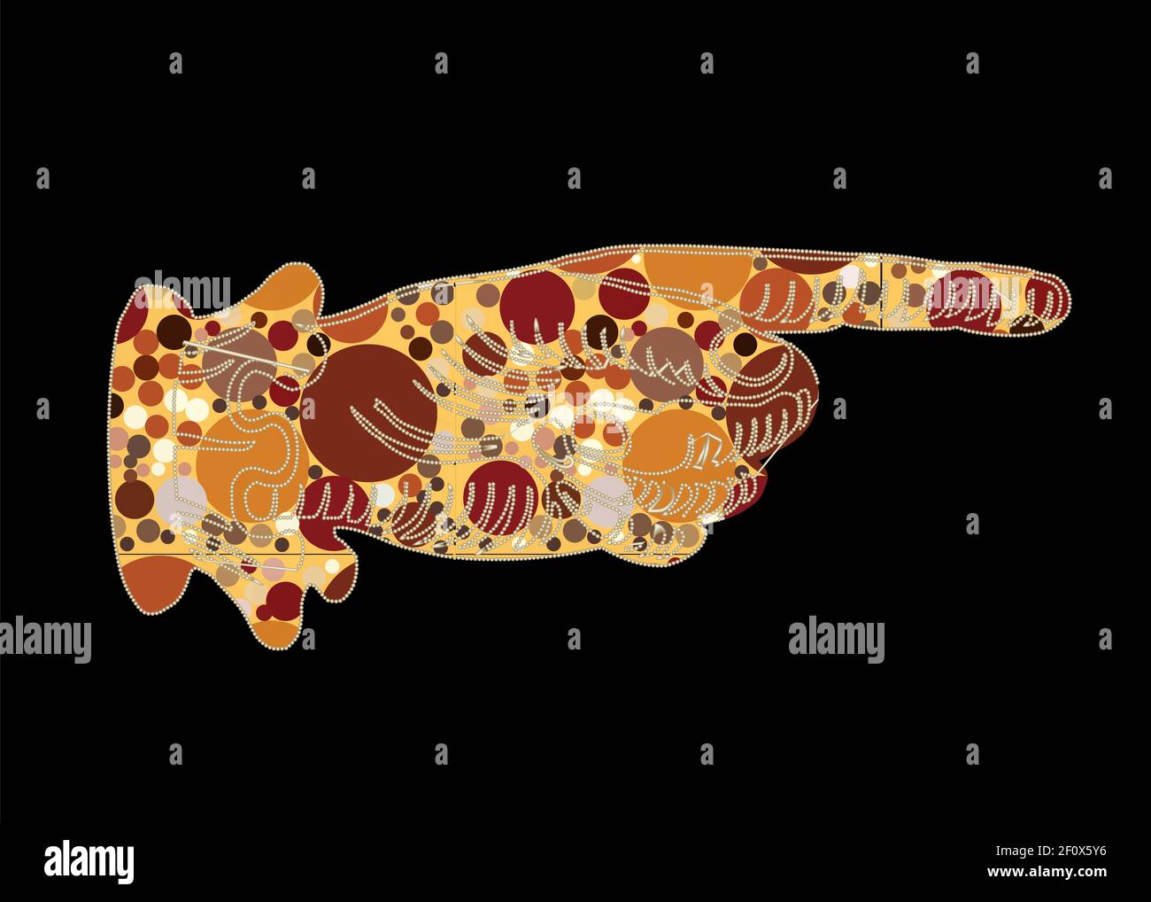 Graphic work in the digital technique of hand filling a pattern Stock ...