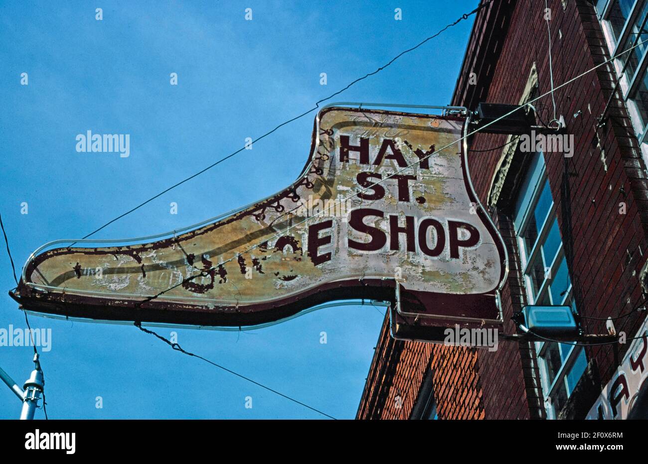 1970's United States - Hay Street Shoe Shop sign Fayetteville North ...