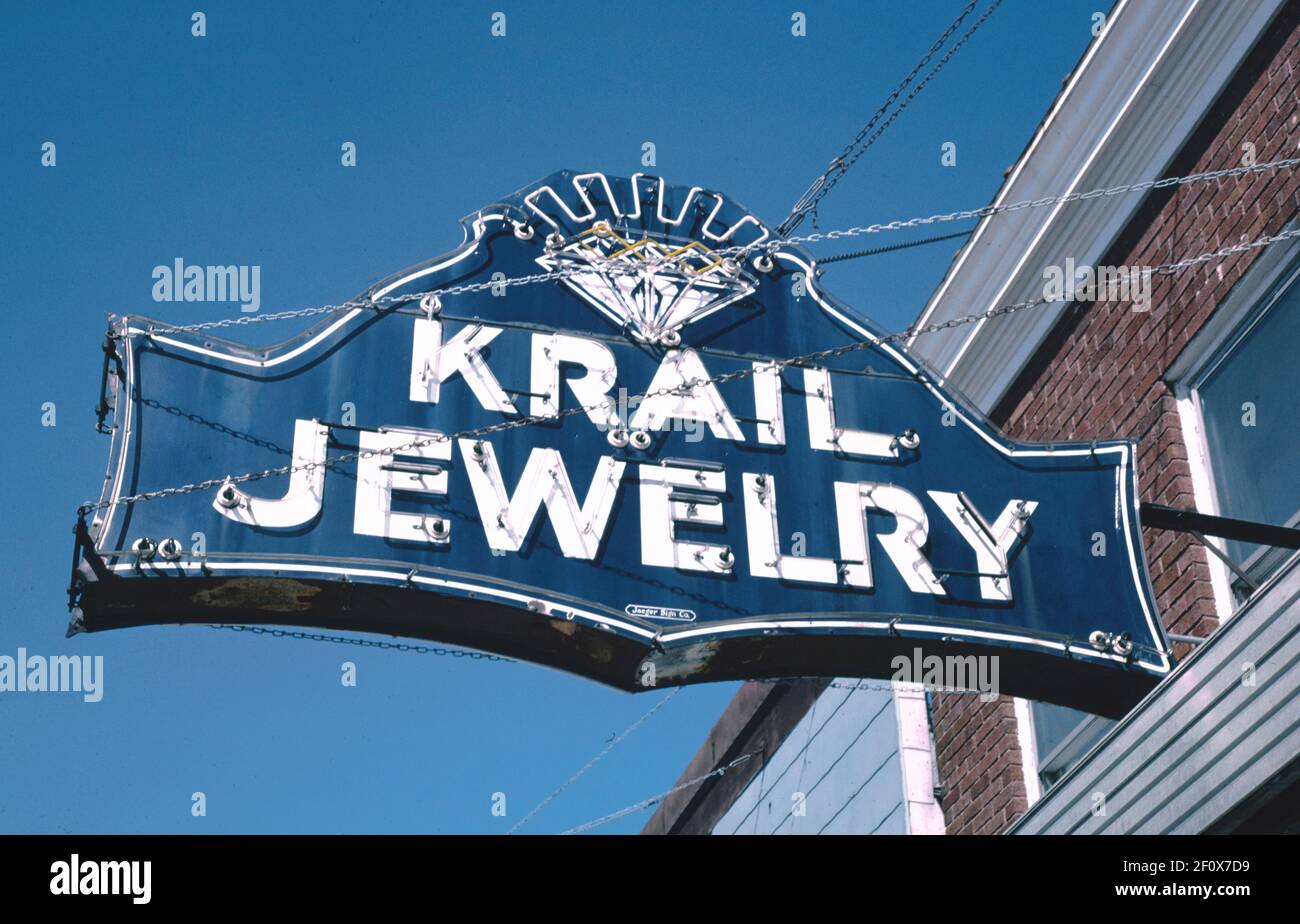 1980s United States - Krail Jewelry sign Fon Du Lac Wisconsin ca. 1988 ...