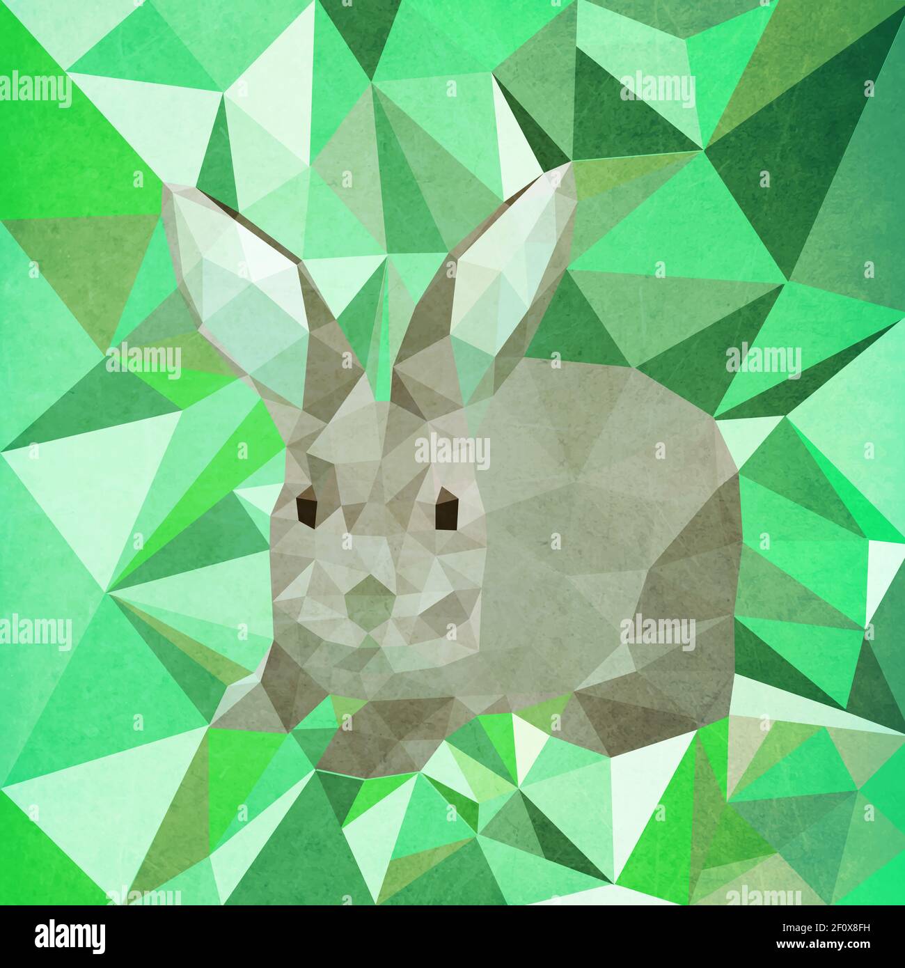 Graphic illustration work, made up of triangles only and showing an ...